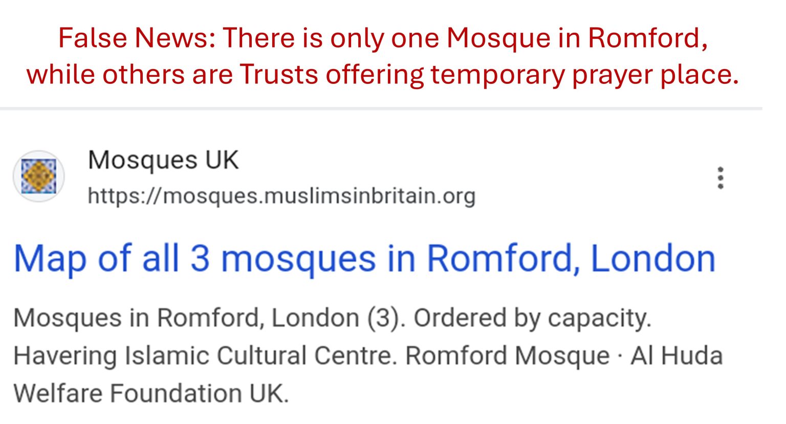 Romford Mosque, Quran and Islamic classes, Friday Prayer