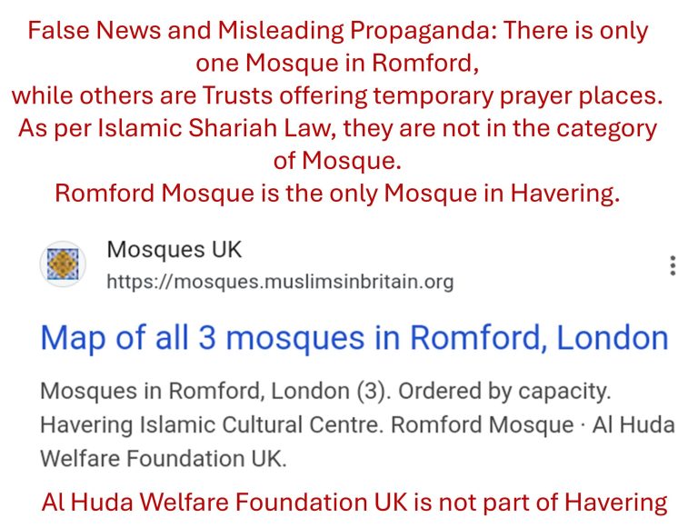 Romford Mosque, Quran and Islamic classes, Friday Prayer